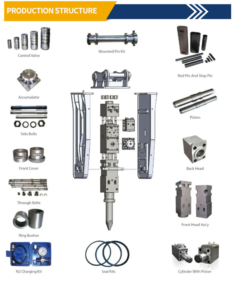 Excavator rock breaker RHB68 - RAY Attachments
