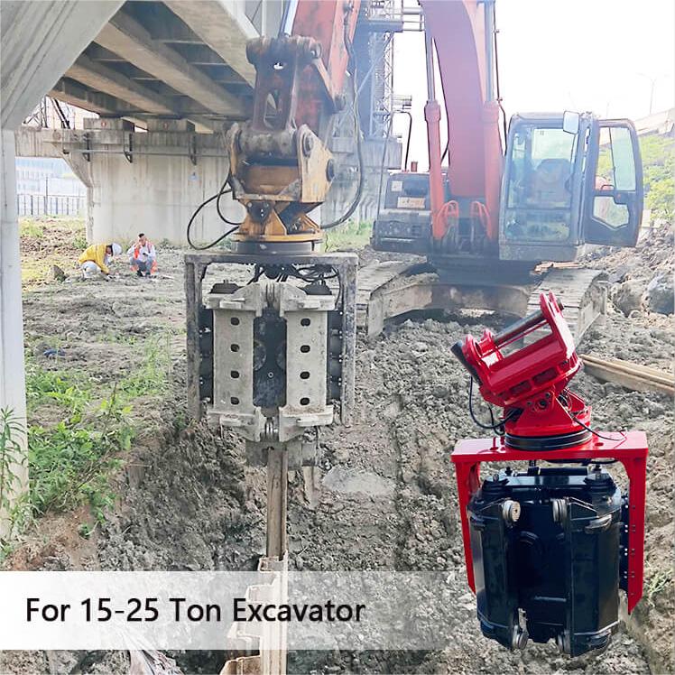 SV-150 Side Grip Vibro Sheet Pile Vibro Hammer for 15-25 Ton Excavator ...