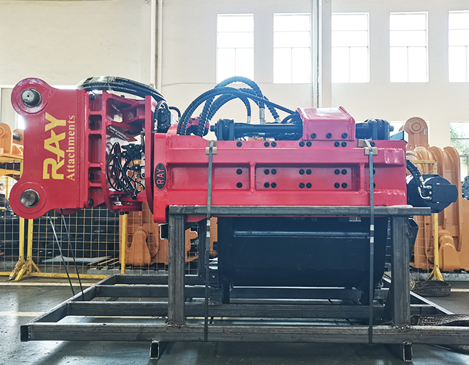 SV-300 Side Grip Vibro Sheet Pile Vibro Hammer for 32-40 Ton Excavator ...