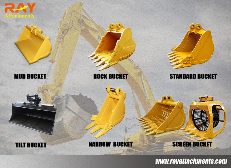 Standard Bucket for Excavator - RAY Attachments