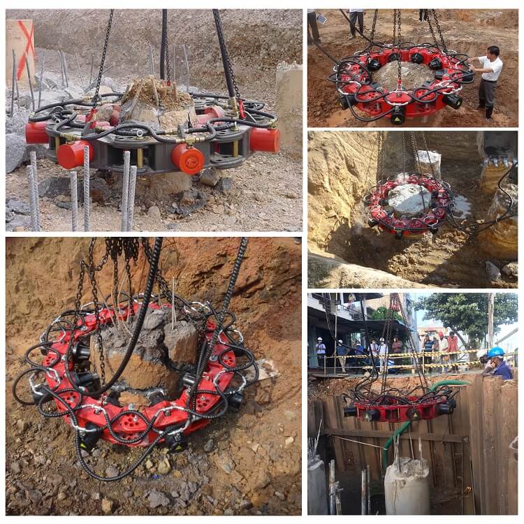 SP800-7 Excavator Hydraulic Concrete Pile Cutter System - RAY Attachments