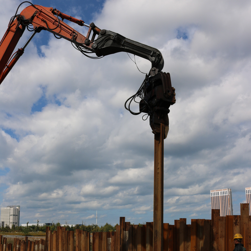 Hydraulic Vibrating Pile Hammer Driver RV-330 for 33-38 Ton Excavator ...