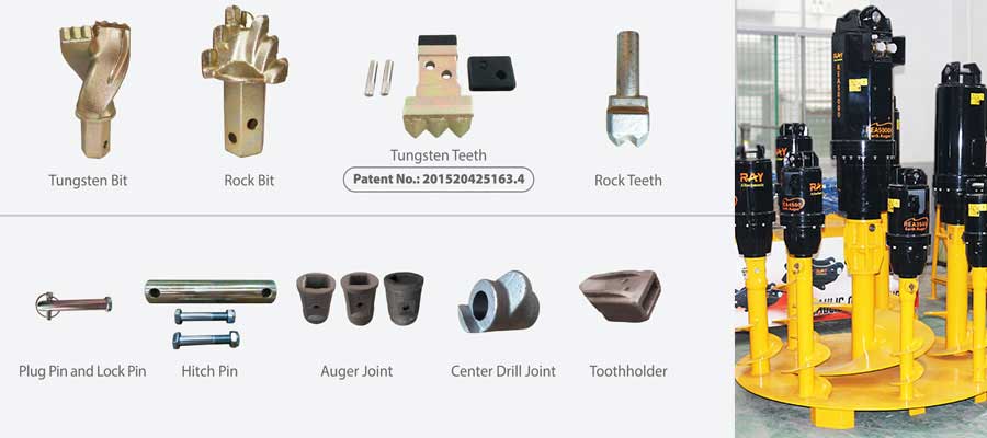 Excavator Auger Drills/ Earth Auger - Buy auger drilling, hydraulic ...